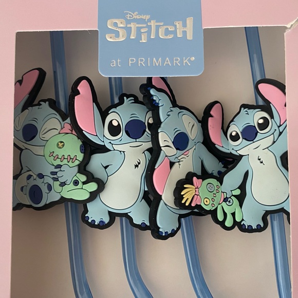 Disney | Kitchen | Disney Stitch 4 Pack Of Plastic Straws | Poshmark